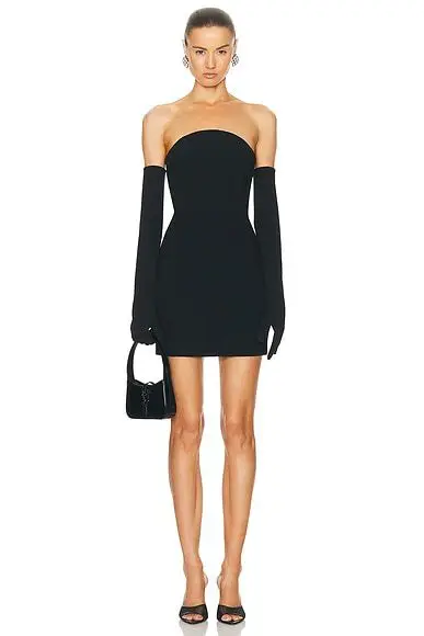 SANS FAFF Half Moon Mini Glove Dress - Black