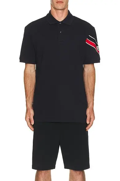 Moncler Short Sleeve Polo - Black