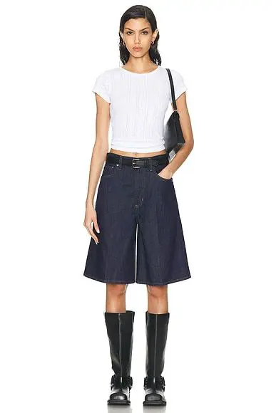 AGOLDE Nolan Short In Dark Wash Denim