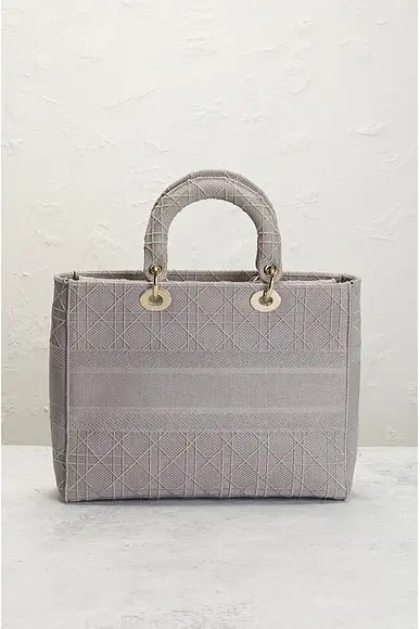 Dior Lady D-lite Handbag - Grey