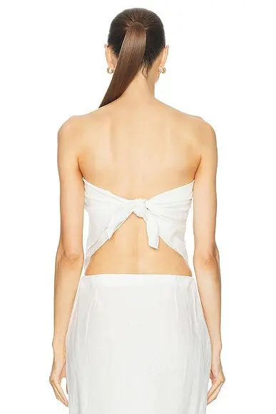 Enza Costa Linen Scarf Top