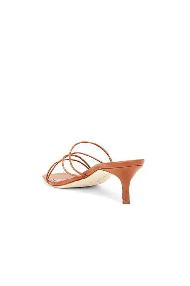 Manolo Blahnik Ninfemu 50 Nappa Sandal - Medium Brown