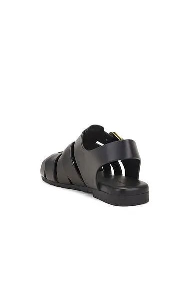 Bottega Veneta Alfie Flat Sandal - Black
