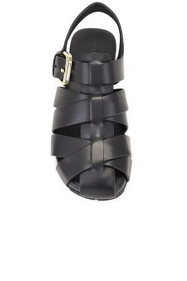 Bottega Veneta Alfie Flat Sandal - Black