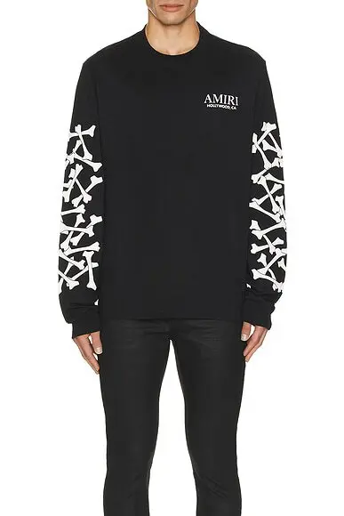 Amiri Bones Stacked Long Sleeve Tee