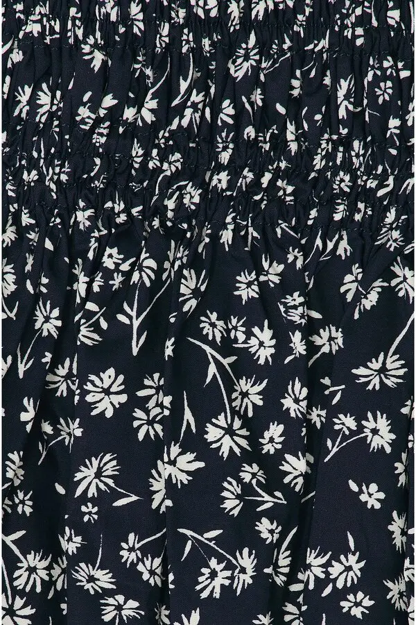 Matteau Shirred Peasant Mini Dress