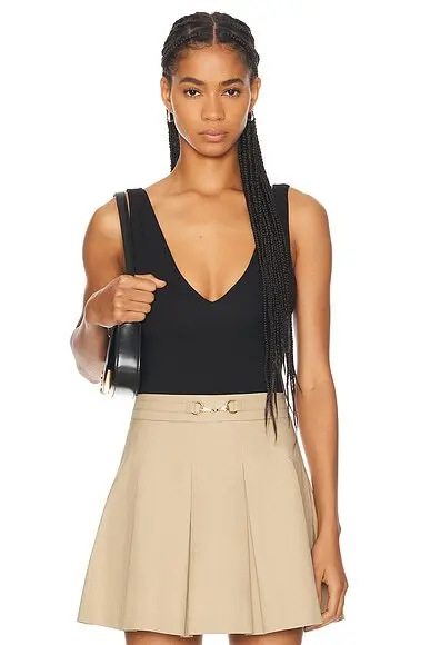 SANS FAFF Plunge V Bodysuit - Black