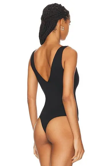SANS FAFF Plunge V Bodysuit - Black