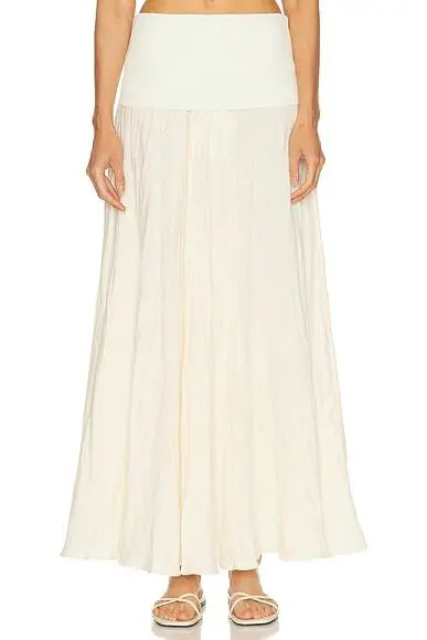 Johanna Ortiz Light And Sound Ankle Skirt - Ecru