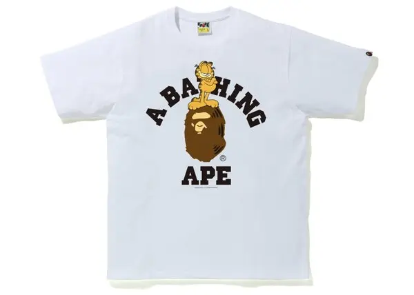 A BATHING APE X Garfield #5 Tee Shirt - White