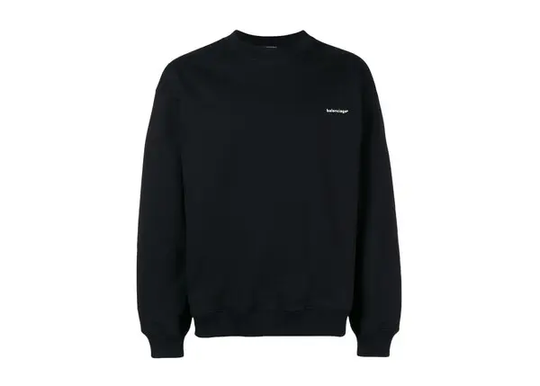 Balenciaga Small Contrast Logo Print Crewneck Sweatshirt