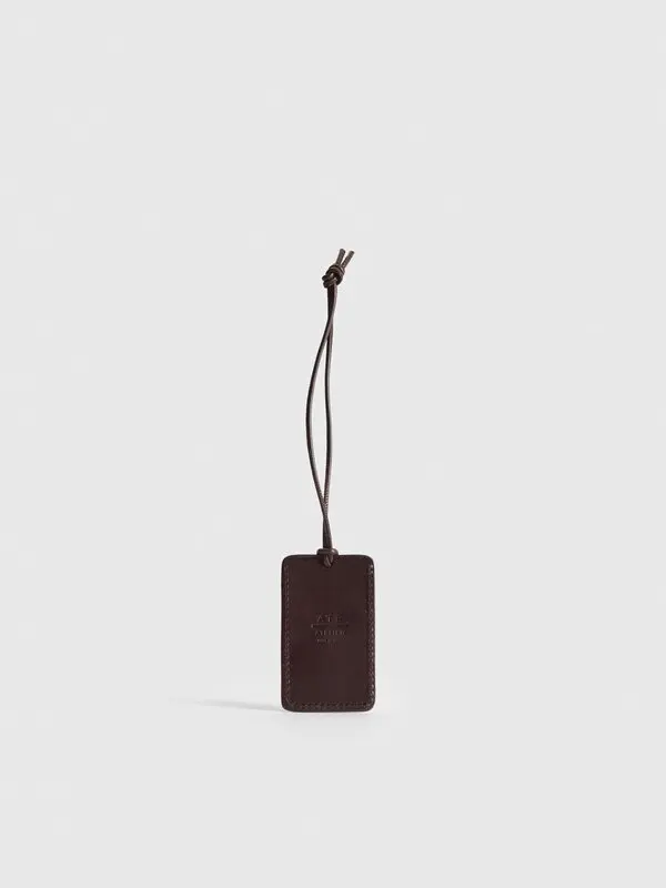 ATP ATELIER Longano Unique/walnut Cow Print/leather Luggage Tag