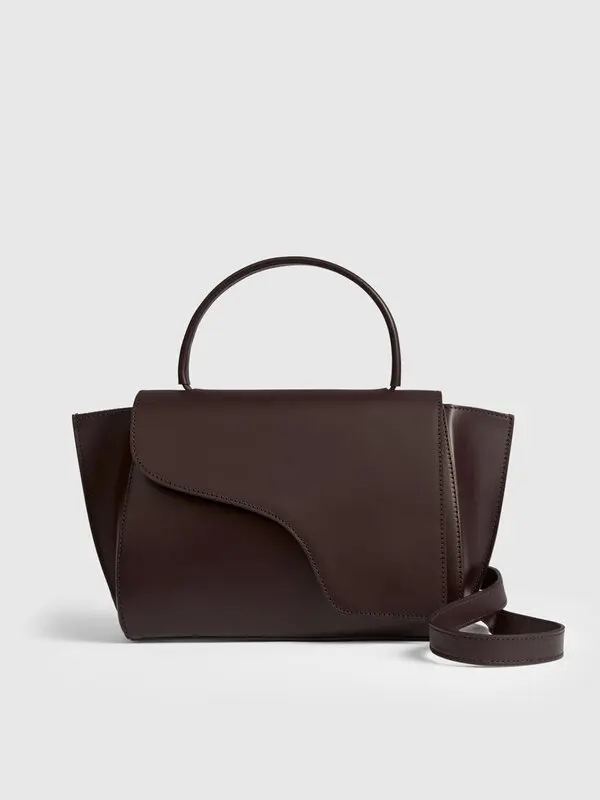 ATP ATELIER Arezzo Leather Handbag - Walnut