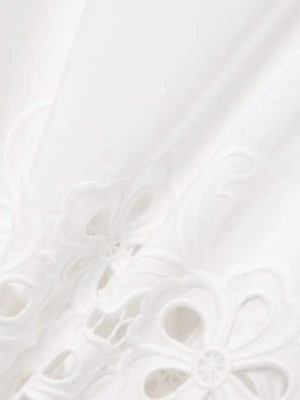 dolcegabbana broderie anglaise cotton poplin maxi dress Dolce & Gabbana White Broderie Anglaise Dress Dolce & Gabbana