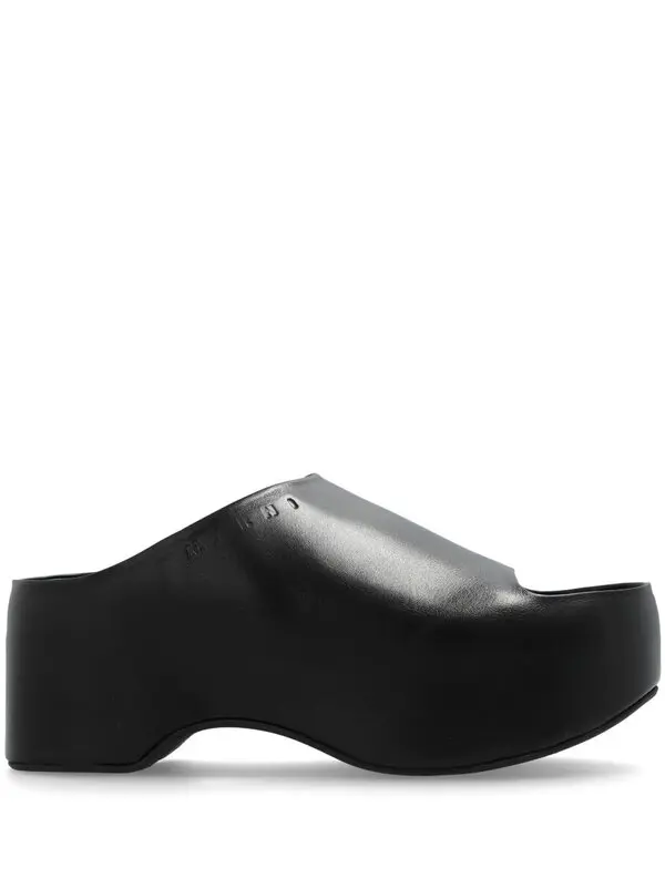 Marni 75mm Wedge Leather Sandals