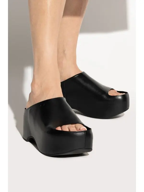 Marni 75mm Wedge Leather Sandals