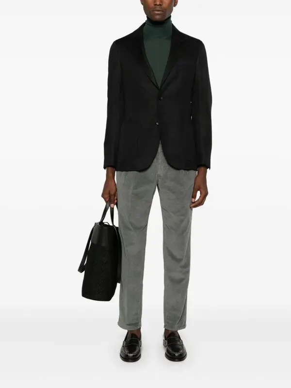 Canali Roll-neck Merino Jumper - Green