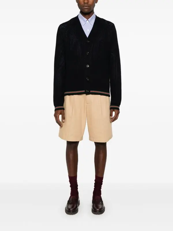 Gucci Web-stripe Trim Cardigan