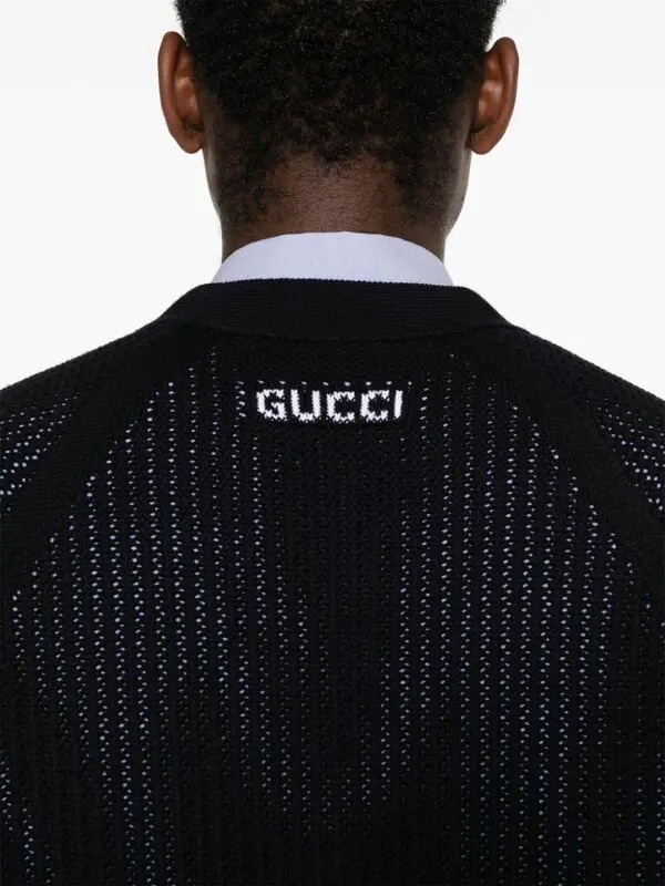 Gucci Web-stripe Trim Cardigan