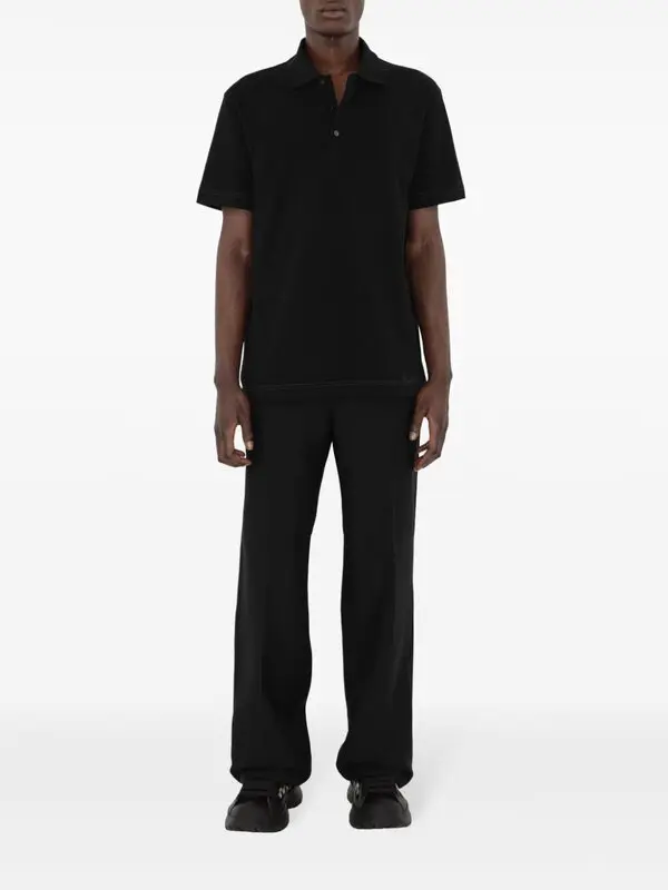 Burberry Logo-embroidered Cotton Polo Shirt