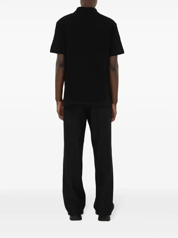 Burberry Logo-embroidered Cotton Polo Shirt