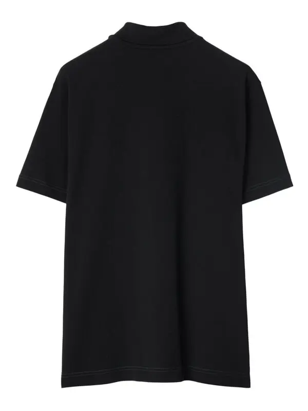 Burberry Logo-embroidered Cotton Polo Shirt