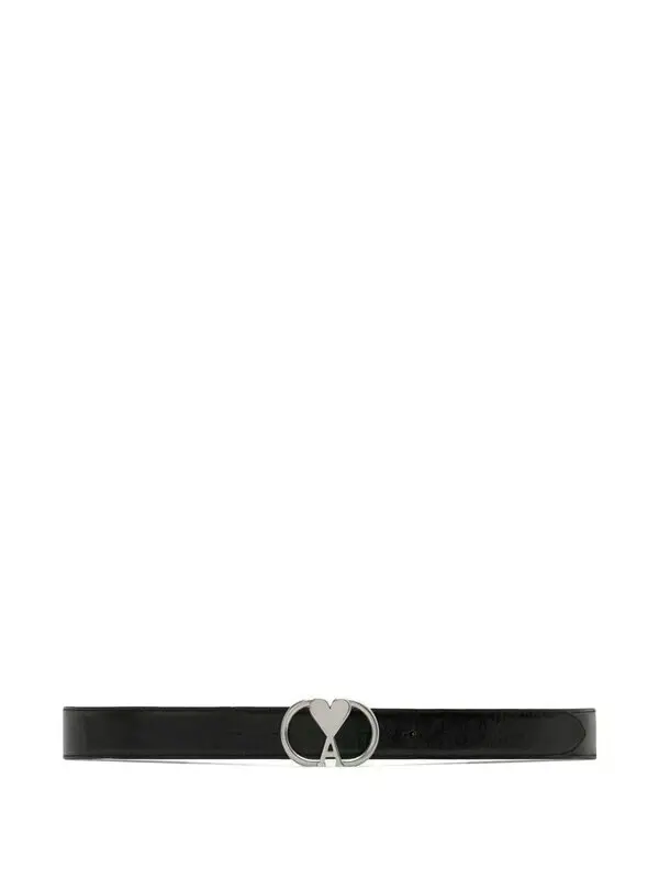 Ami De Coeur-buckle Leather Belt - Black
