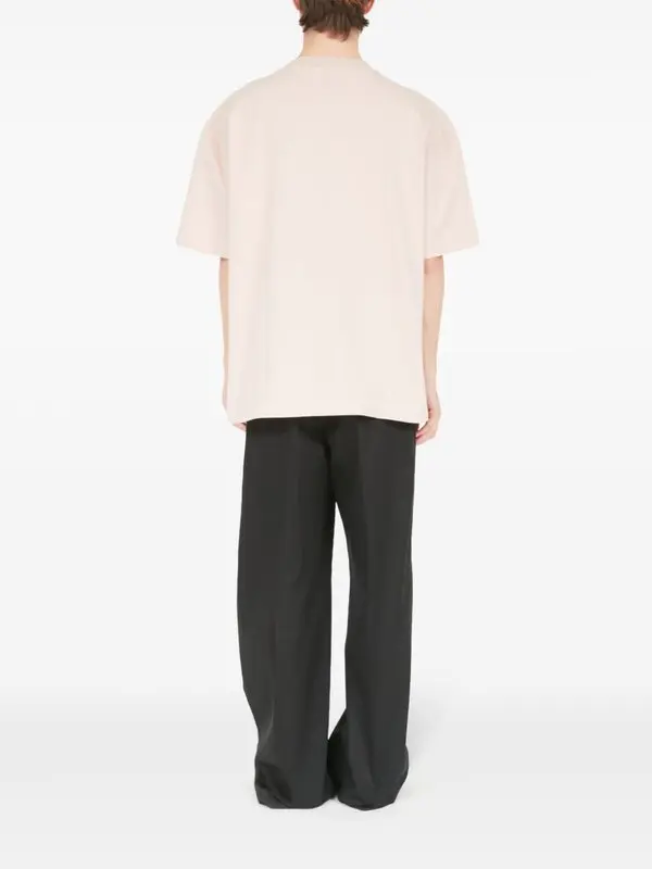 MAISON MARGIELA Logo-embroidered Cotton T-shirt - Pink