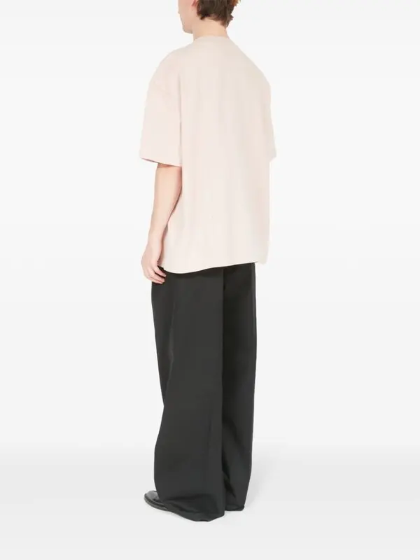 MAISON MARGIELA Logo-embroidered Cotton T-shirt - Pink