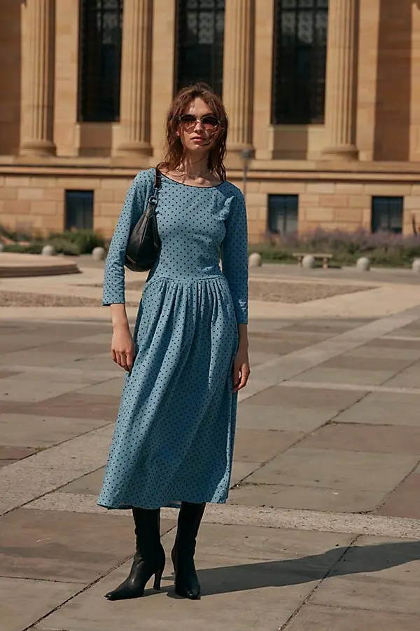 white christmas dresses Mad Love Denim Midi Dress // Free People *XS-XL* | Women's Clothing main image 0