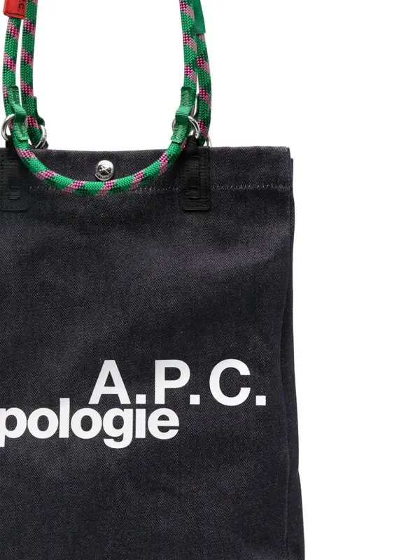 A.P.C. Topologie Tote Bag - Blue | Editorialist