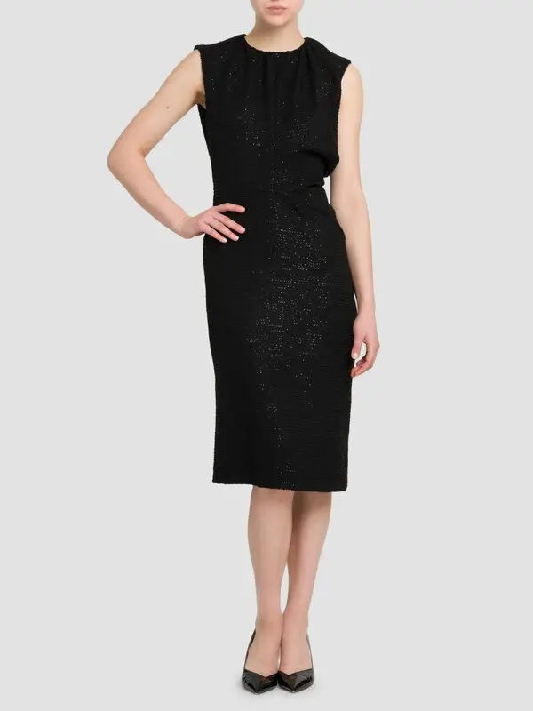 Kiton Sparkle Sleeveless Midi-dress