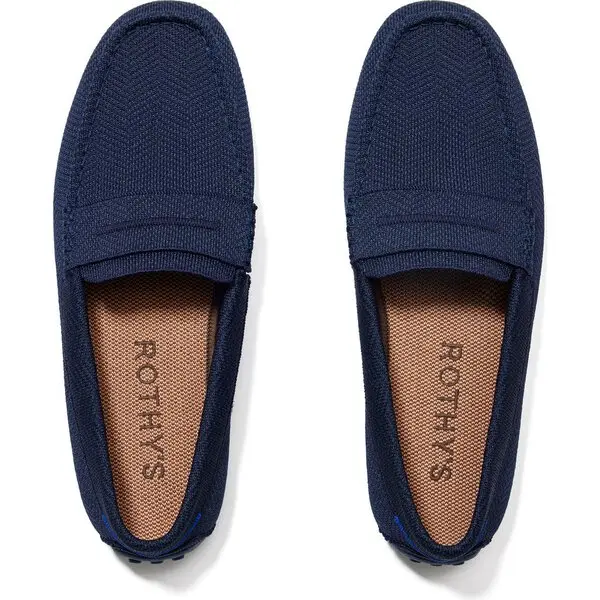 Rothy's The Driving Loafer - Navy Herringbone