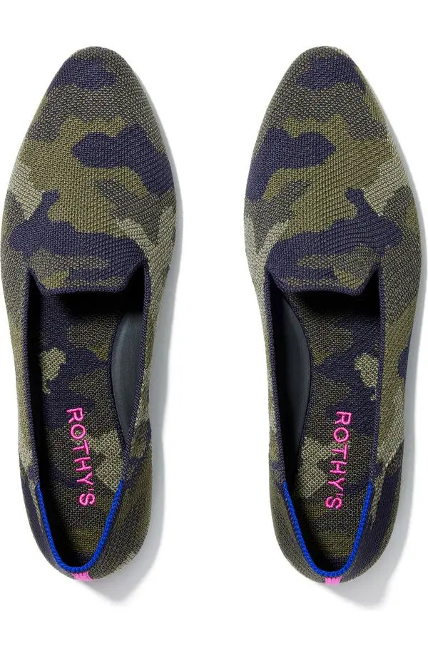 Loafer Gray Camo Rothys Rothy'S The Almond Loafer Spruce Camo