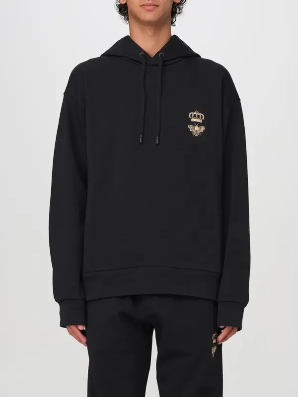 Dolce & Gabbana Logo Emblem Hoodie - Black