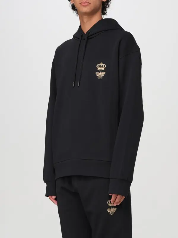 Dolce & Gabbana Logo Emblem Hoodie - Black