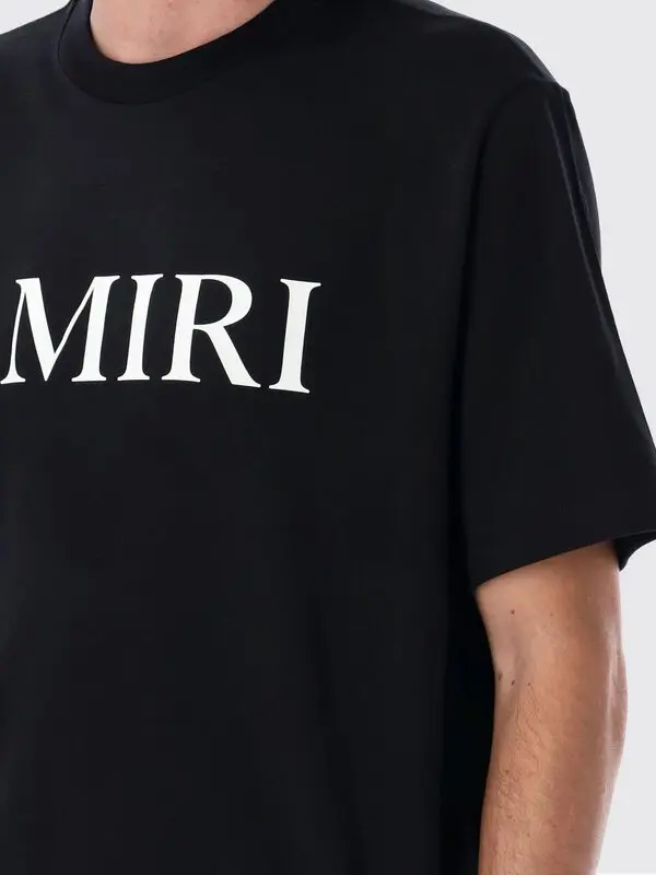Amiri Crewneck Cotton T-shirt With Contrasting Printed Logo