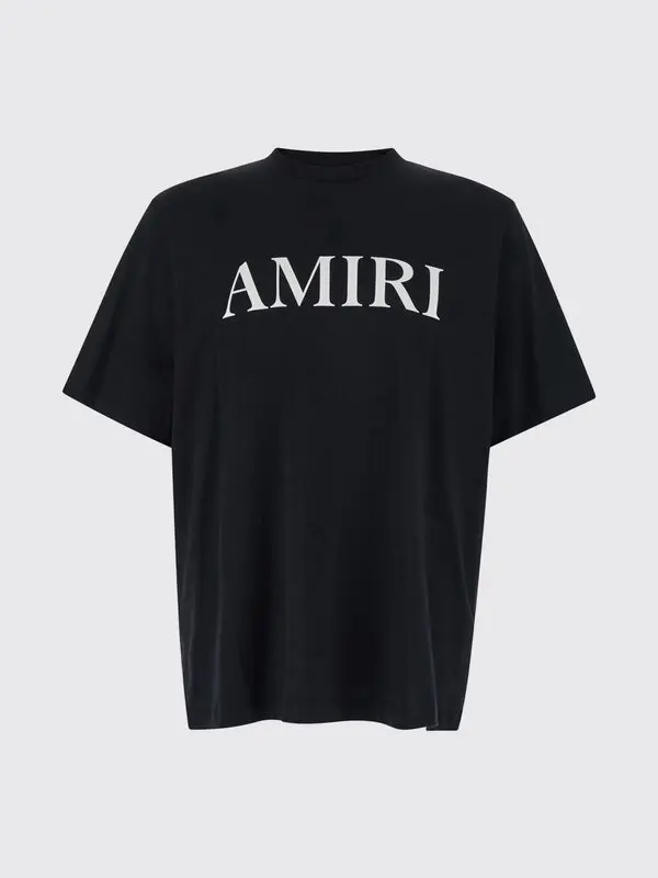Amiri Crewneck Cotton T-shirt With Contrasting Printed Logo