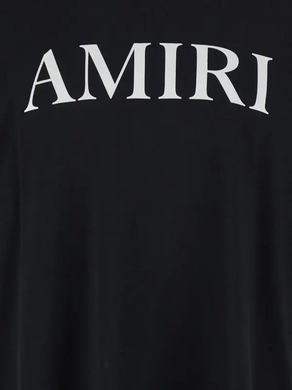Amiri Crewneck Cotton T-shirt With Contrasting Printed Logo