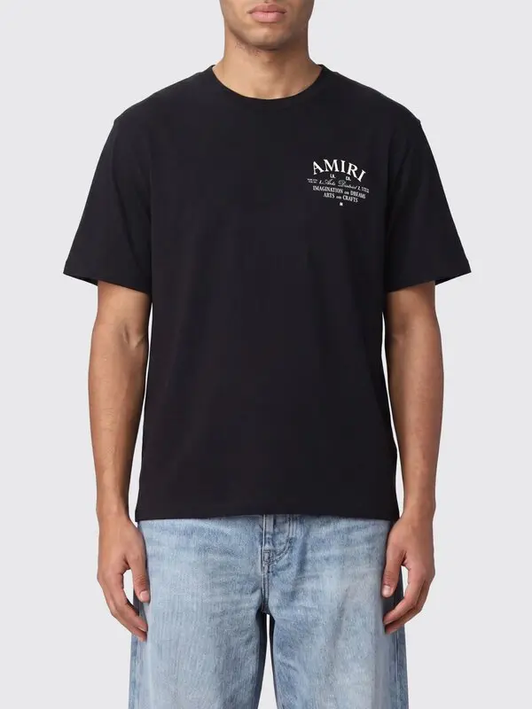 Amiri Contrasting Logo Cotton T-shirt - Black
