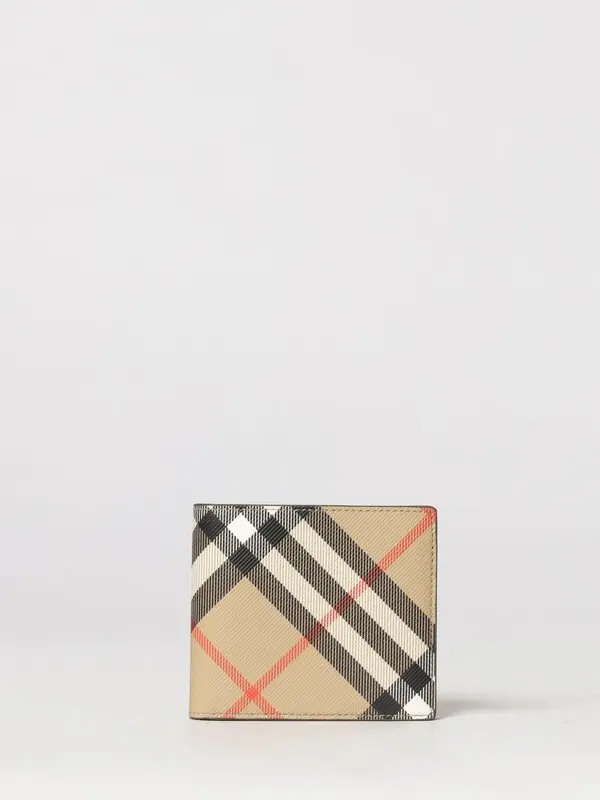 Burberry Vintage Check Coated Cotton Bifold Wallet - Beige