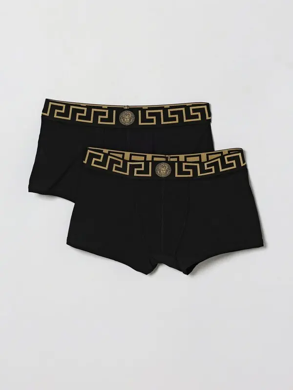 Versace Set Of 2 Stretch Cotton Briefs - Black 1