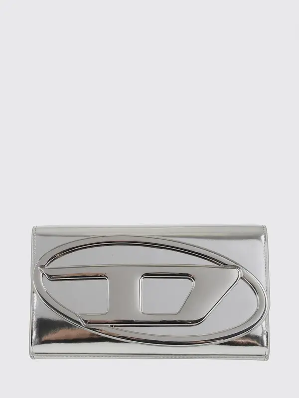 DIESEL® Clutch With Logo Detail - Silver