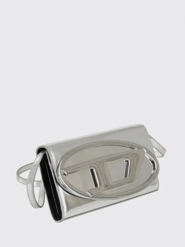 DIESEL® Clutch With Logo Detail - Silver