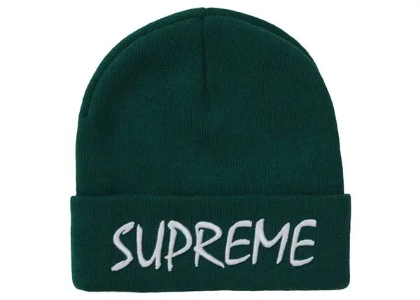 Supreme Logo Beanie - Dark Green