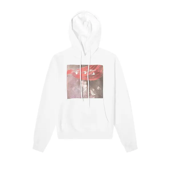 Off-White Sprayed Caravaggio Over Hoodie - White
