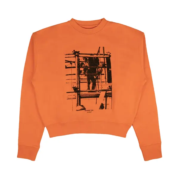 Off-White Graphic Hoodie Sweatshirt - Orange