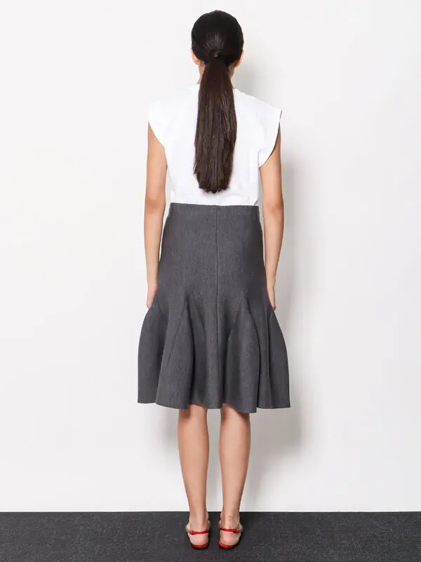 Alaïa Flared Virgin Wool Blend Skirt