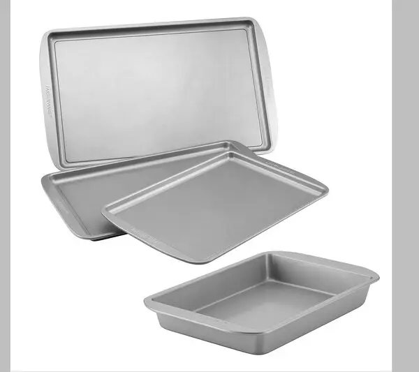 FARBERWARE Nonstick Cookie Pan And Cake Pan Set, 4-piece - One-color