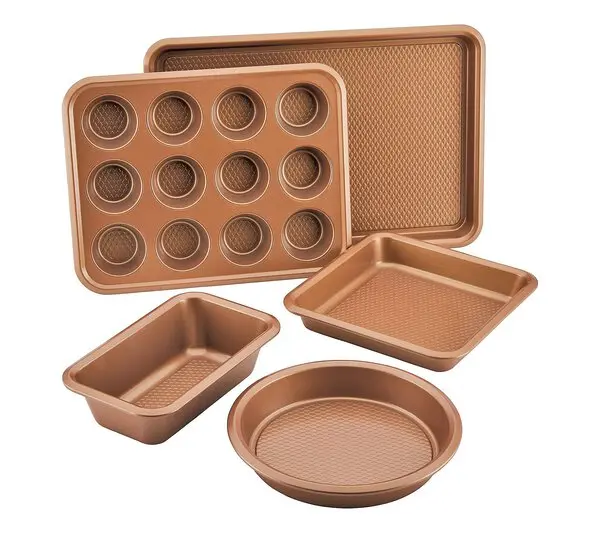 AYESHA CURRY Nonstick Bakeware Set, Copper, 5-p Iece - One-color